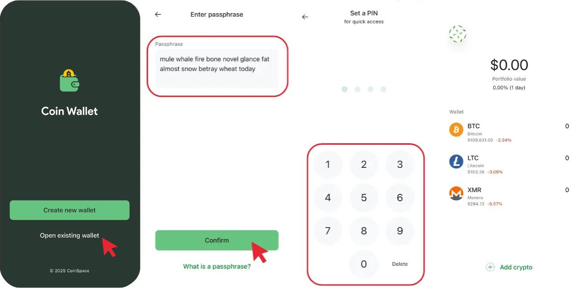 How to Import an Existing Wallet Using a Seed Phrase | Coin Wallet