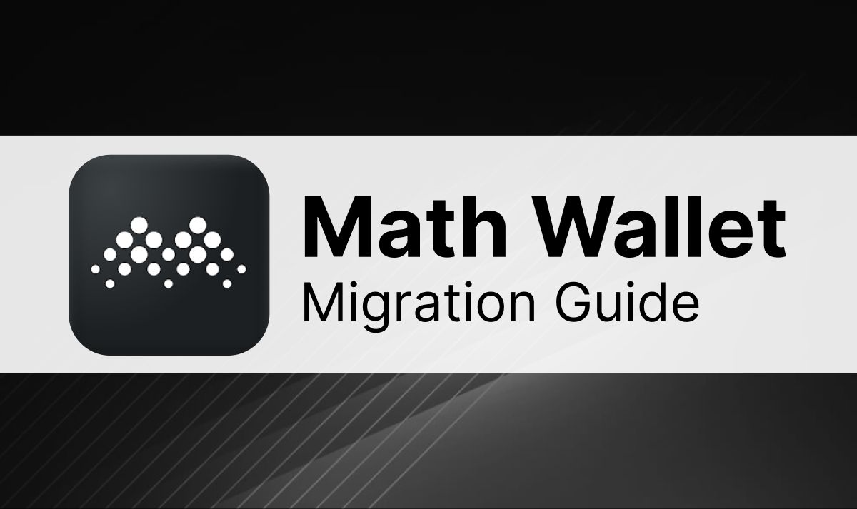How to migrate from Math Wallet? | Coin Wallet